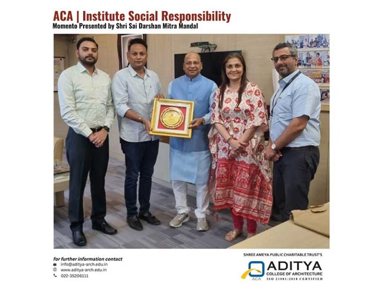 Institutional Social Responsibility - Aditya College of Architecture